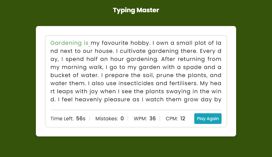 Typing Master Game App In Javascript Free Source Code Sourcecodester 1476